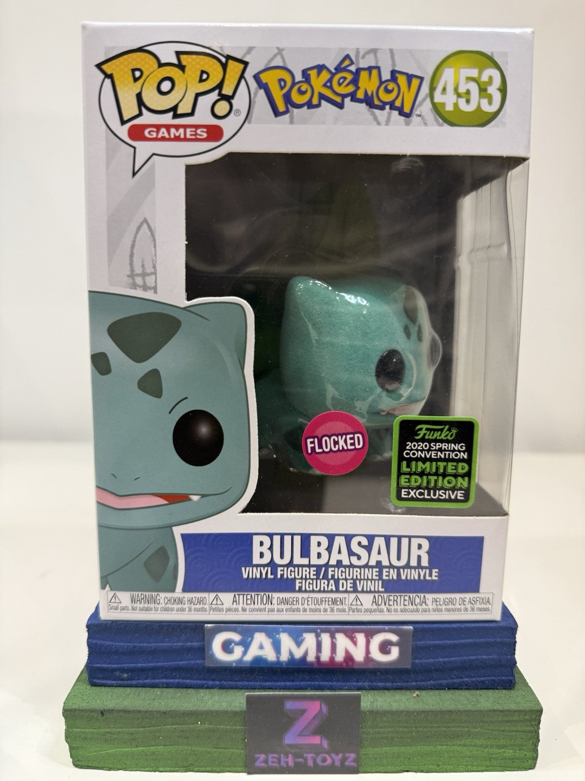 Funko Pop! Games Pokemon Bulbasaur #453 Flocked Convention Exclusive ...